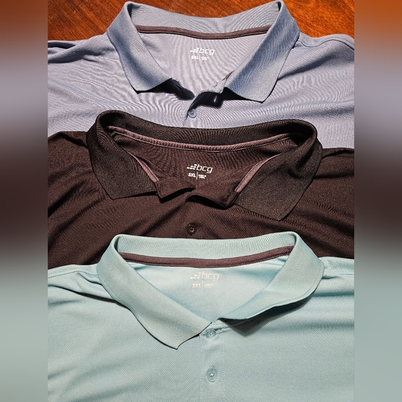 bcg | Shirts | Mens Polo Shirt Set Black Blue Light Blue | Poshmark